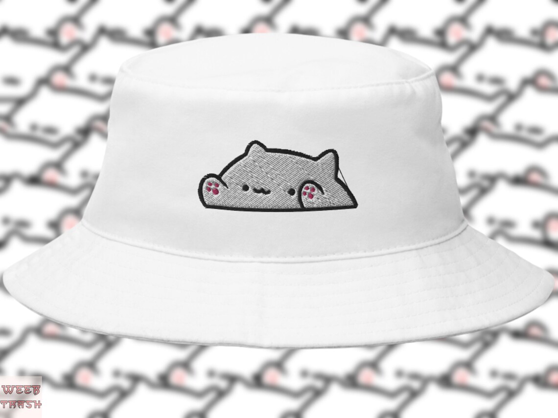 Bongo Cat Bucket Hat Meme Cat Bucket Hat Meme Bucket Hat - Etsy