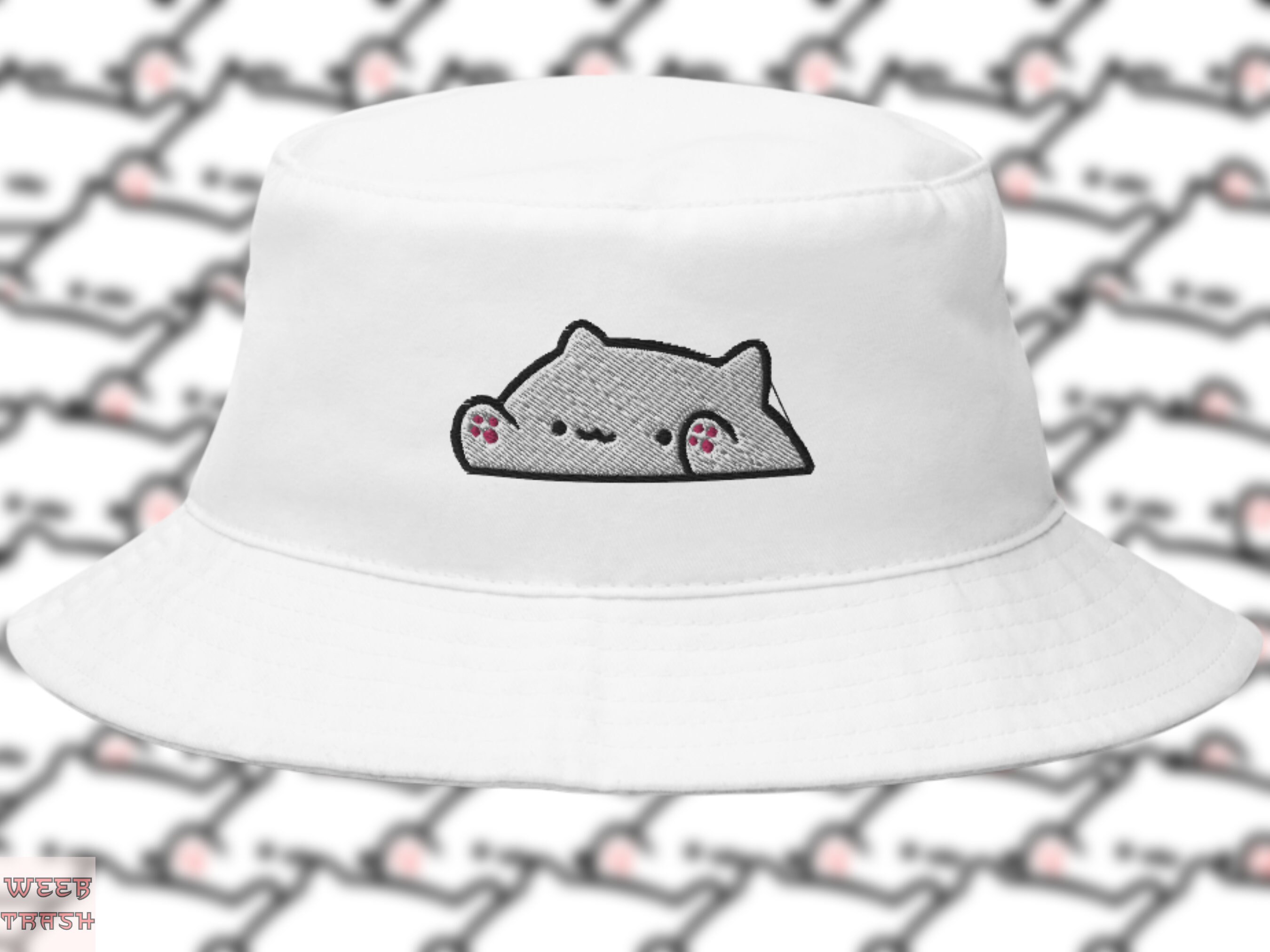 Bongo Cat Bucket Hat Meme Cat Bucket Hat Meme Bucket Hat - Etsy