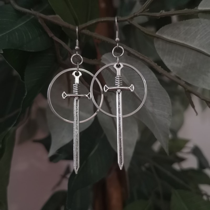 Sword Earrings - Etsy