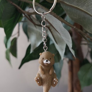 Otter Keychain / Kawaii Baby Otter Gift / Cute Animal Key Ring / Sea ...