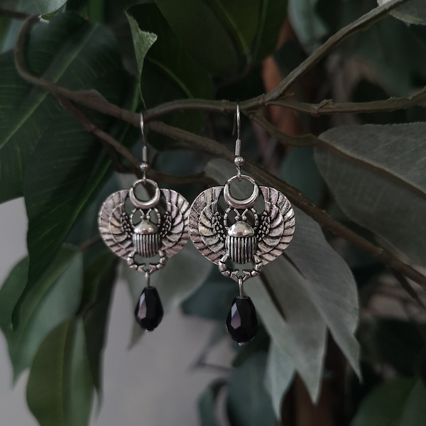 Scarab Earrings - Etsy