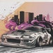 Supra Tuner Car Portraits Digital Art Illustration Prints Card Book ...