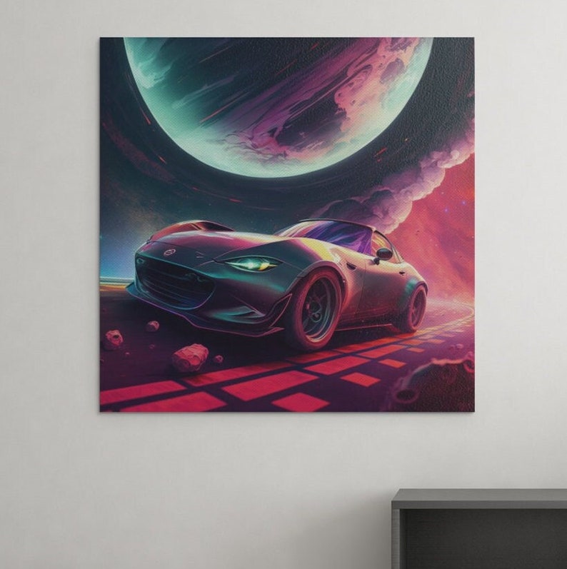 Galaxy Miata MX-5 JPEG PNG Car Portraits Digital Art Illustration ...