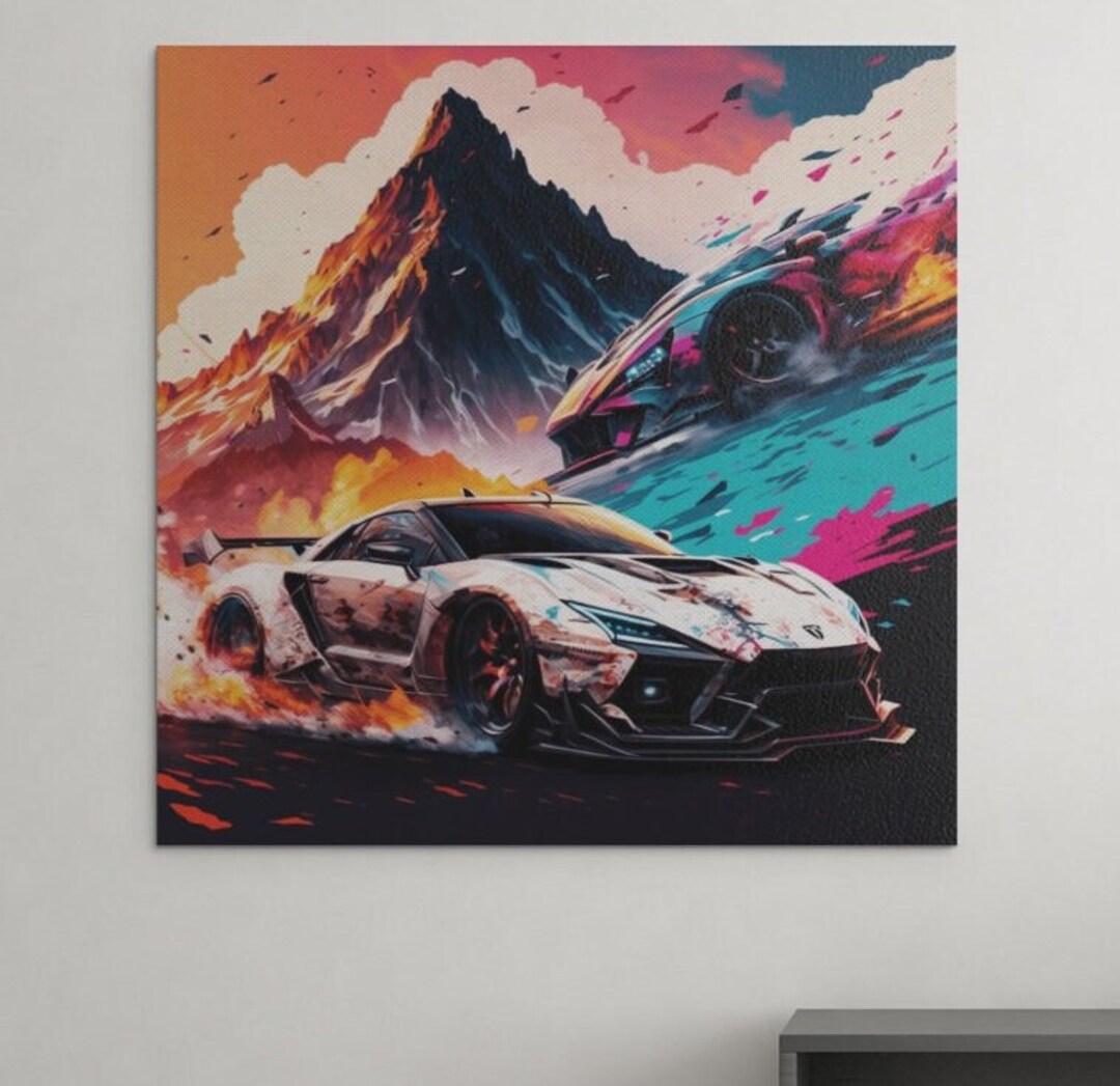 Volcanic NSX JPEG PNG Car Portraits Digital Art Illustration Prints ...