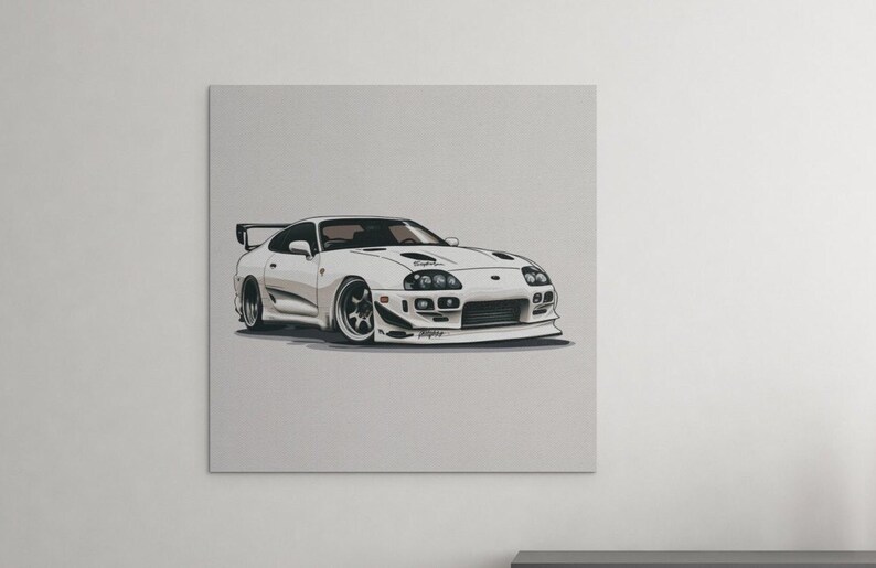 Toyota Supra Mk4 Portraits Digital Art Illustration Print Cover Artwork ...