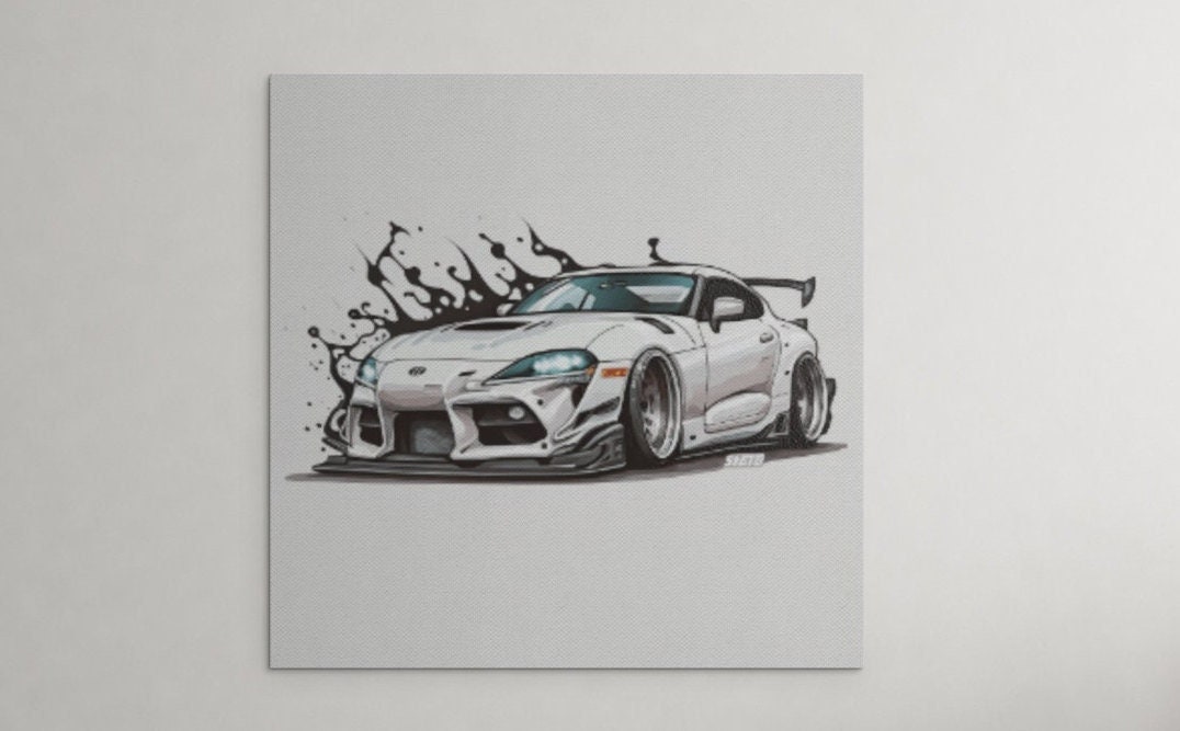 Toyota Supra Mk5 Portraits Digital Art Home Decor Print Cover Artwork ...