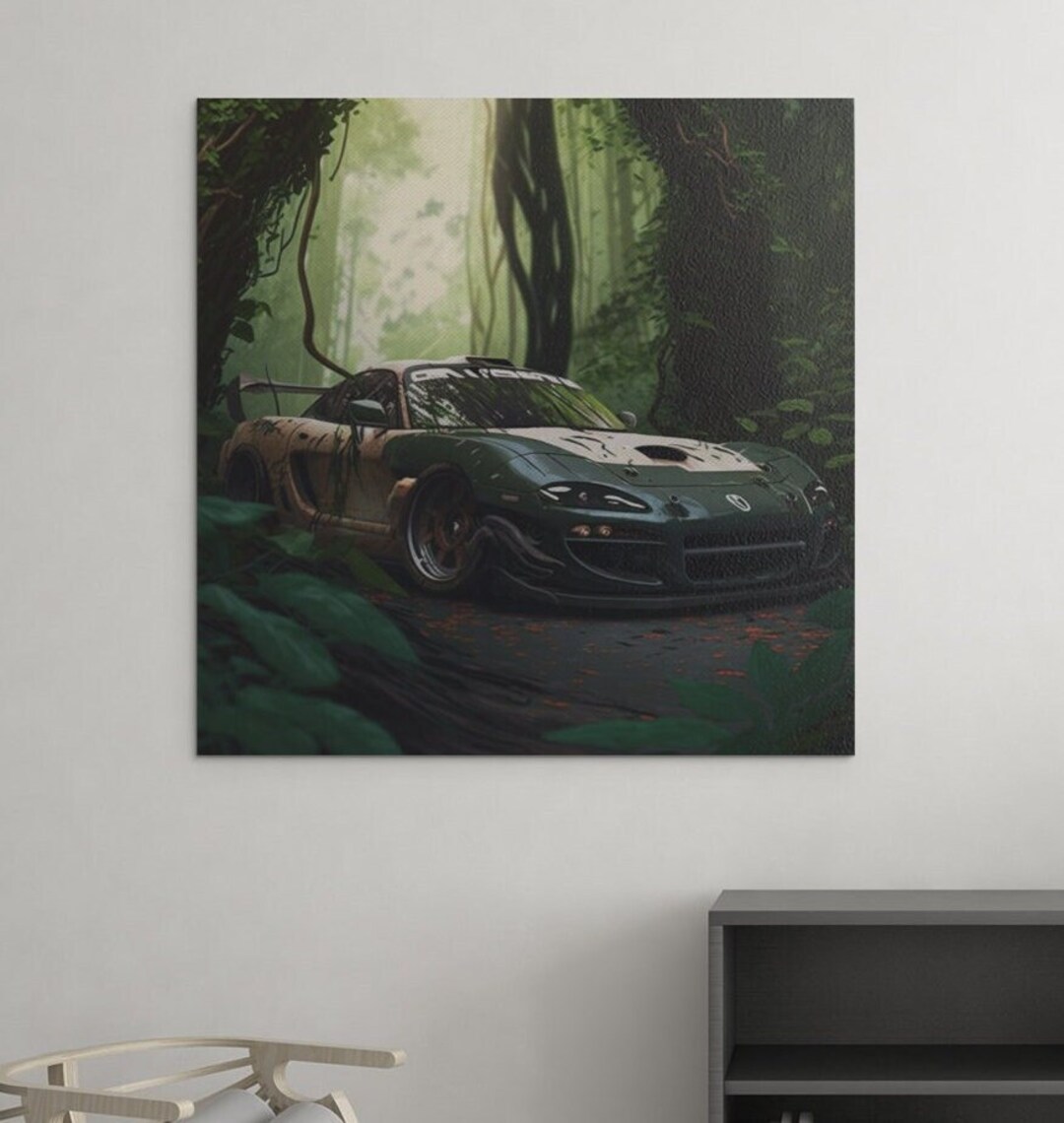 RX7 Jungle Car PNG JPG Portraits Digital Art Illustration Prints Card ...