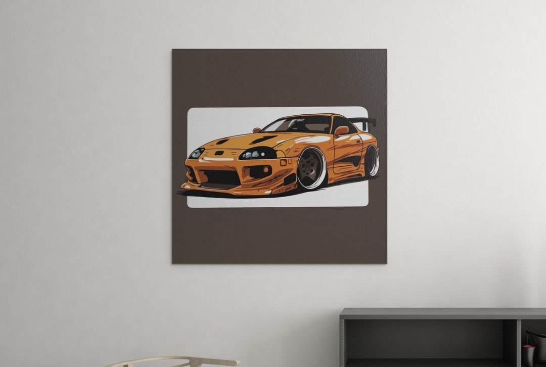 Toyota Supra Mk4 Portraits Digital Art Illustration Print Cover Artwork ...