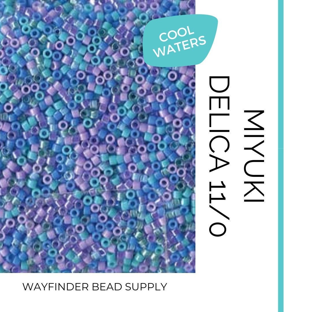 COOL WATERS DELICA Mix | 11/0 Delica | Miyuki 11-0 Delica Beads ...