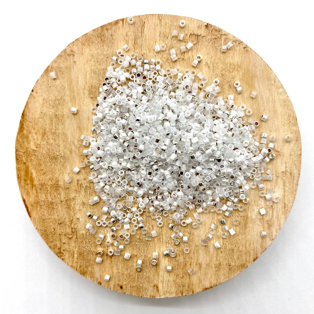 BRIDAL WHITE DELICA Mix 11/0 Delica Miyuki Delica Beads Miyuki Seed ...