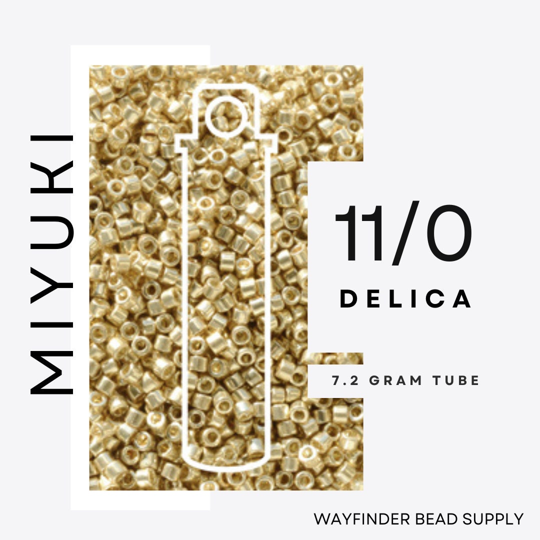 GALVANIZED PALE GOLD Duracoat Delica 11/0 | Approx. 7.2 Gram Tube ...
