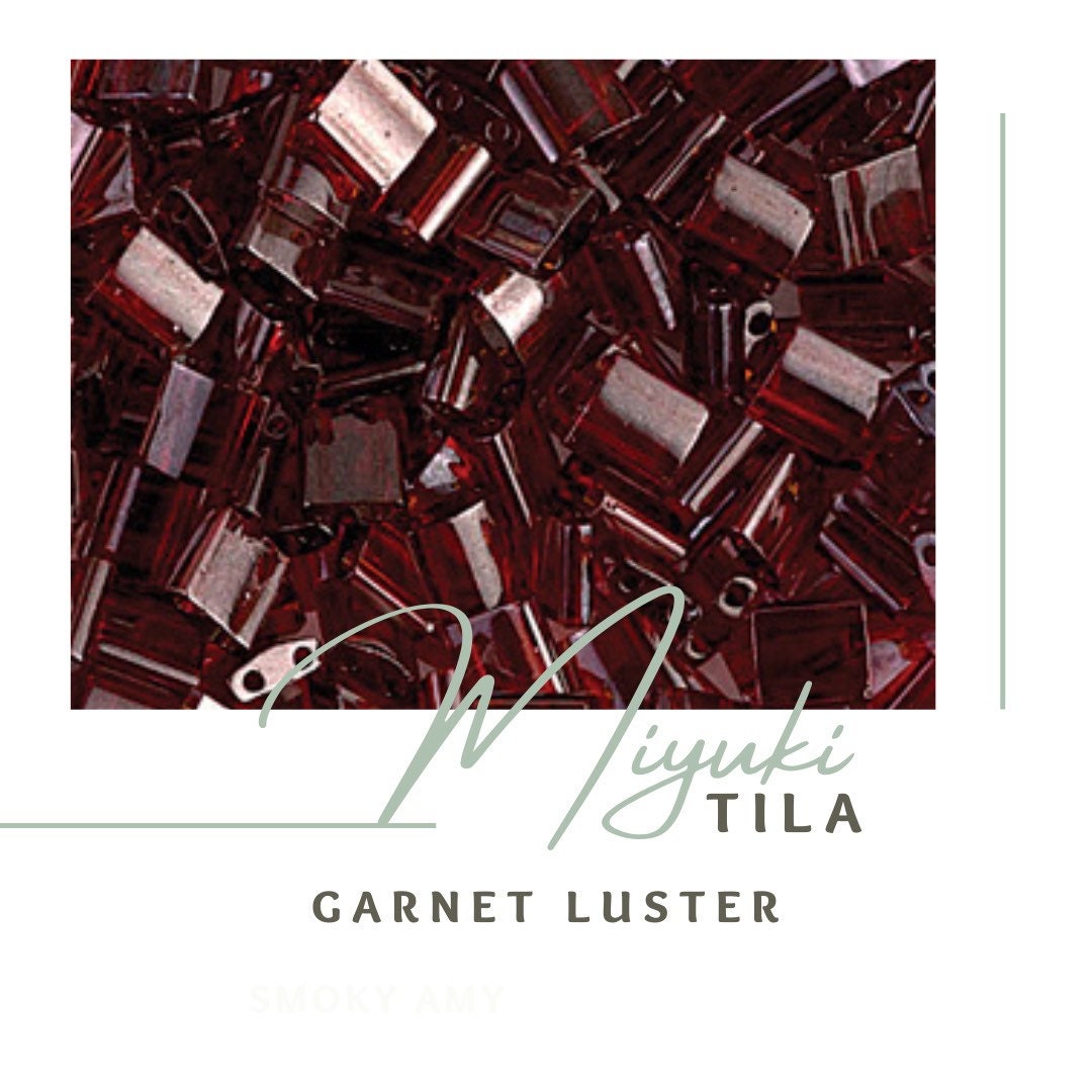 GARNET LUSTER Miyuki Tila Beads 304 Whole Tila, Half Tila Bracelet ...