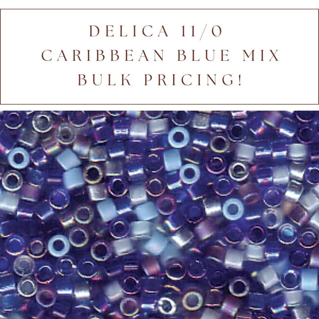 CARIBBEAN BLUE DELICA 11/0 Mix | Bulk Pricing! | 11/0 Delica | Miyuki ...
