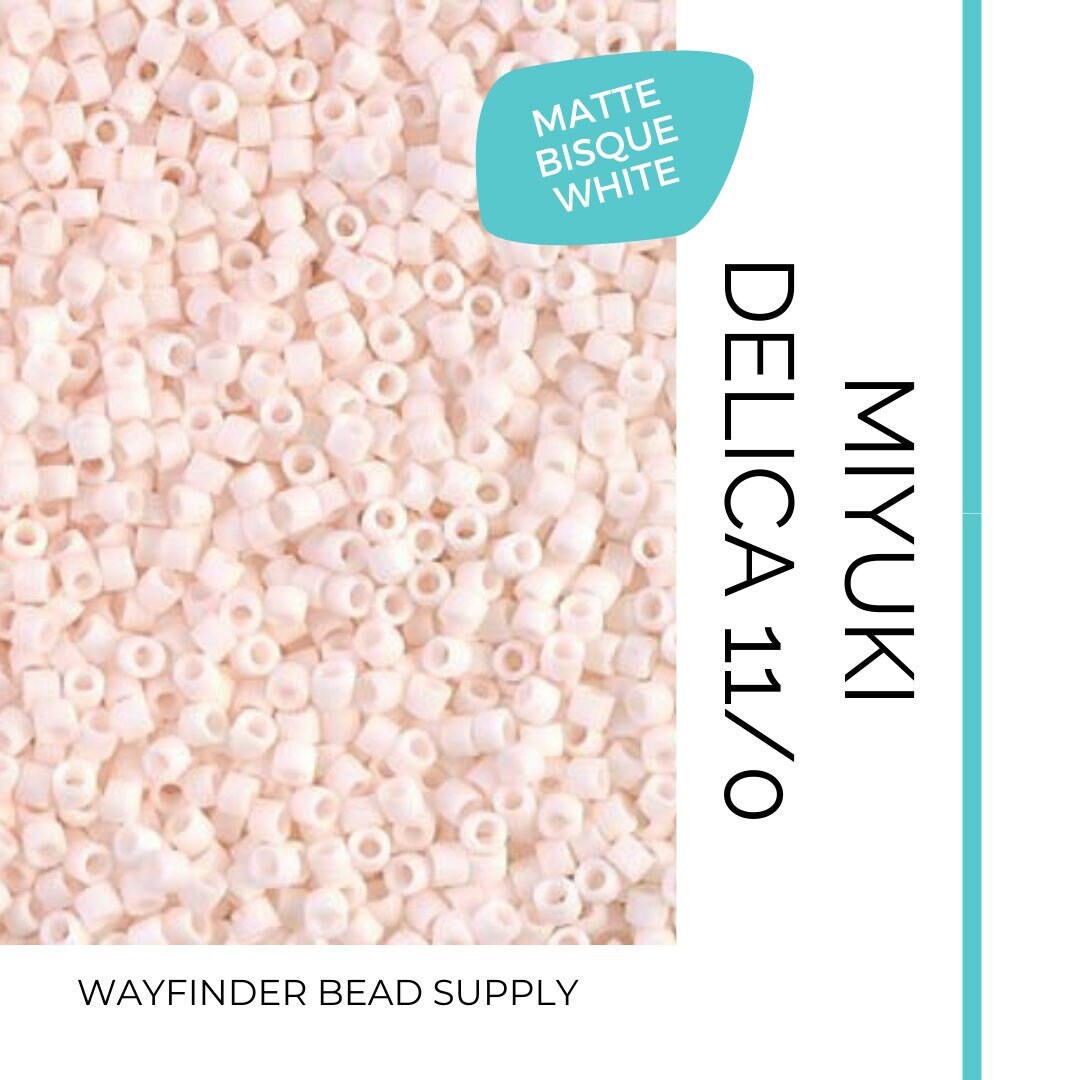 MATTE BISQUE WHITE Delica 11 | Miyuki 11/0 | Miyuki Delica Beads | 11-0 ...