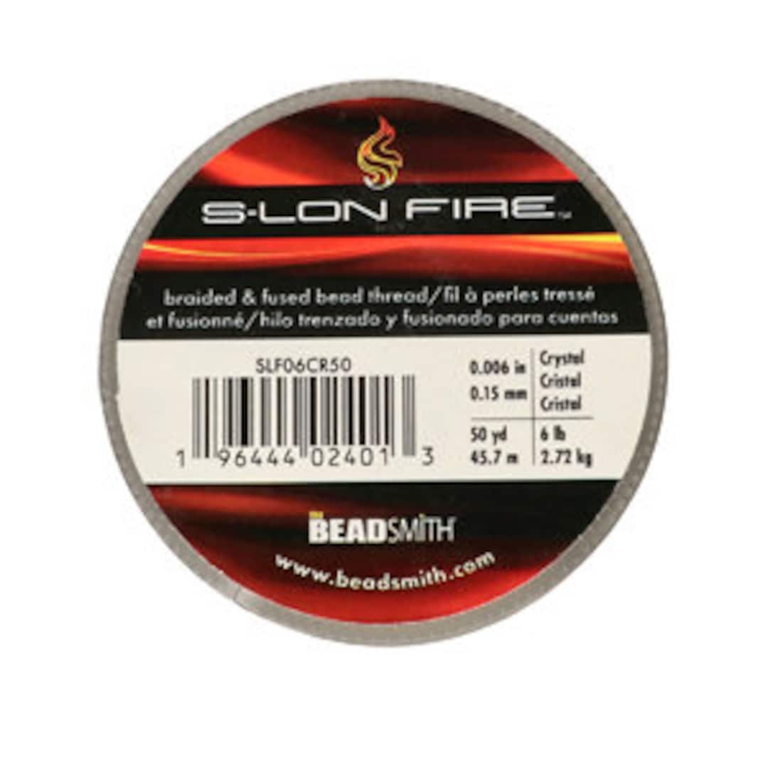 CRYSTAL S-LON FIRE Braided and Fused Bead Thread | 0.15MM | 50 Yards ...