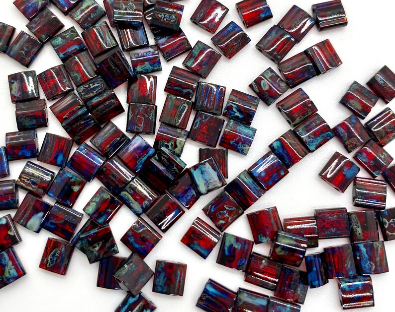 GARNET COLOR PICASSO Transparent Miyuki Tila Beads 4504 - Etsy