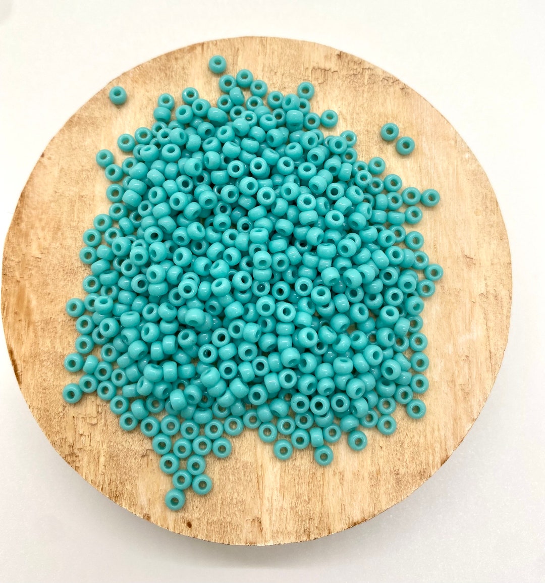 OPAQUE TURQUOISE GREEN 8/0 Miyuki Seed Beads Rocaille Round Glass Beads ...