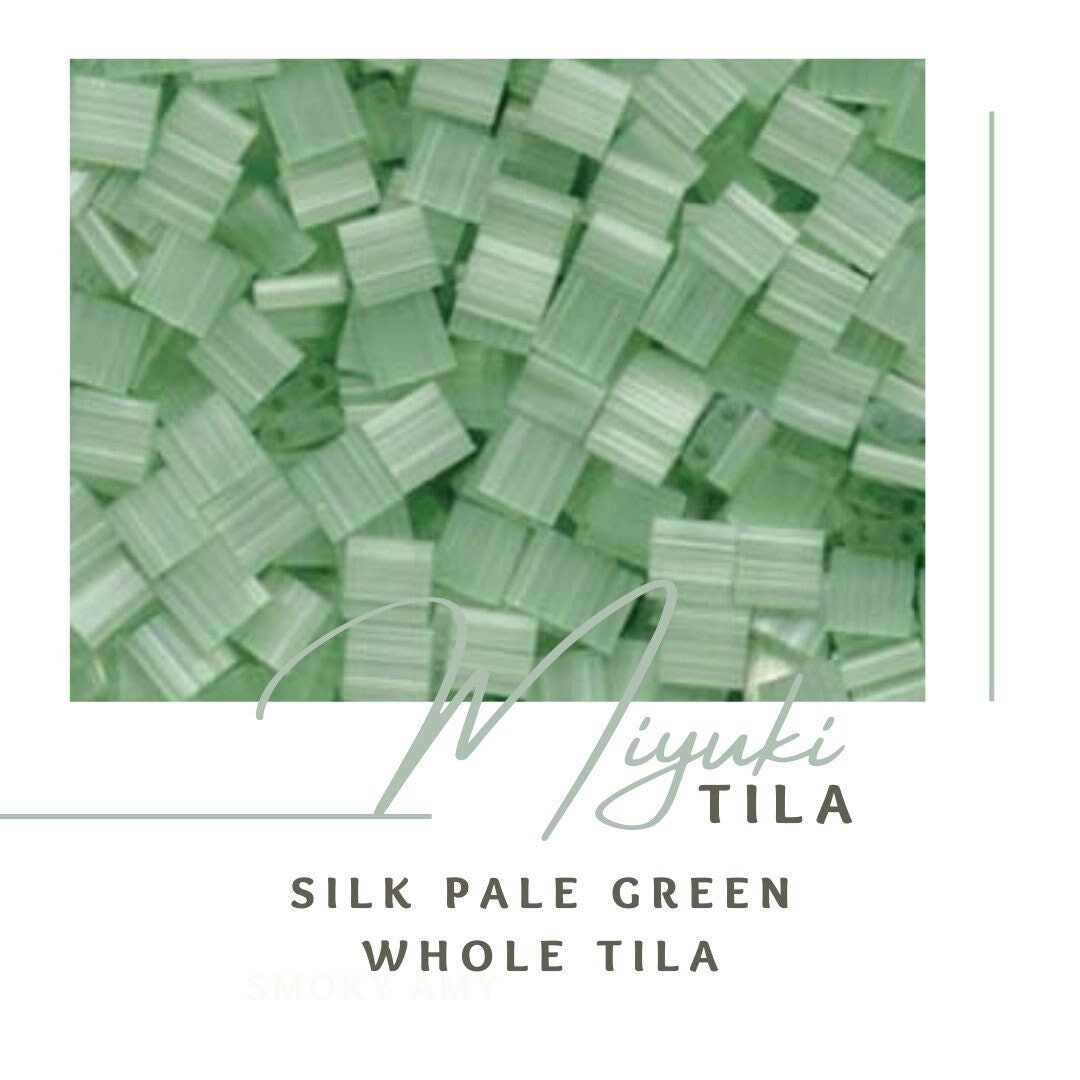 SILK PALE GREEN Whole Tila Miyuki Tila Beads Mint Green Tila 2559 ...