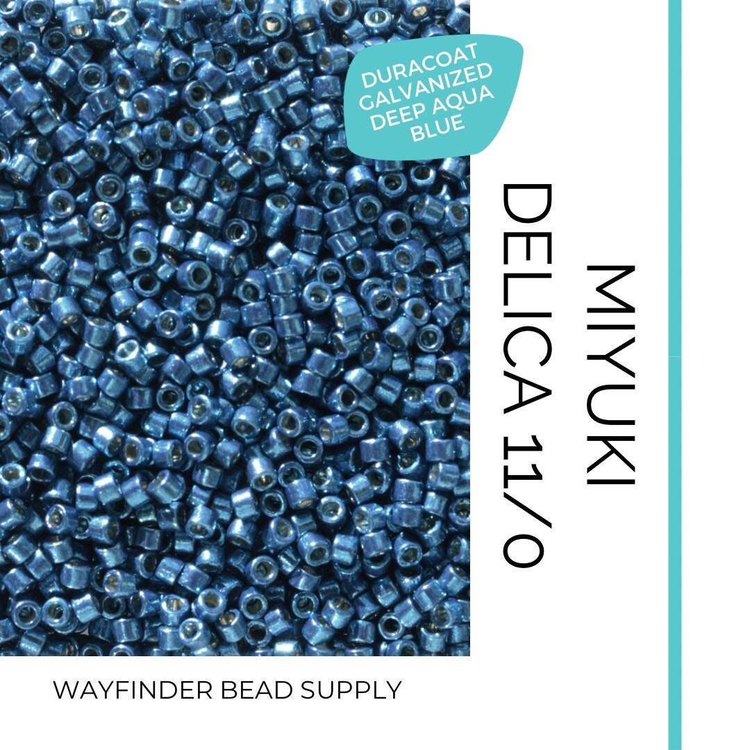 DEEP AQUA BLUE Galvanized Duracoat 11/0 11/0 Delica Miyuki - Etsy