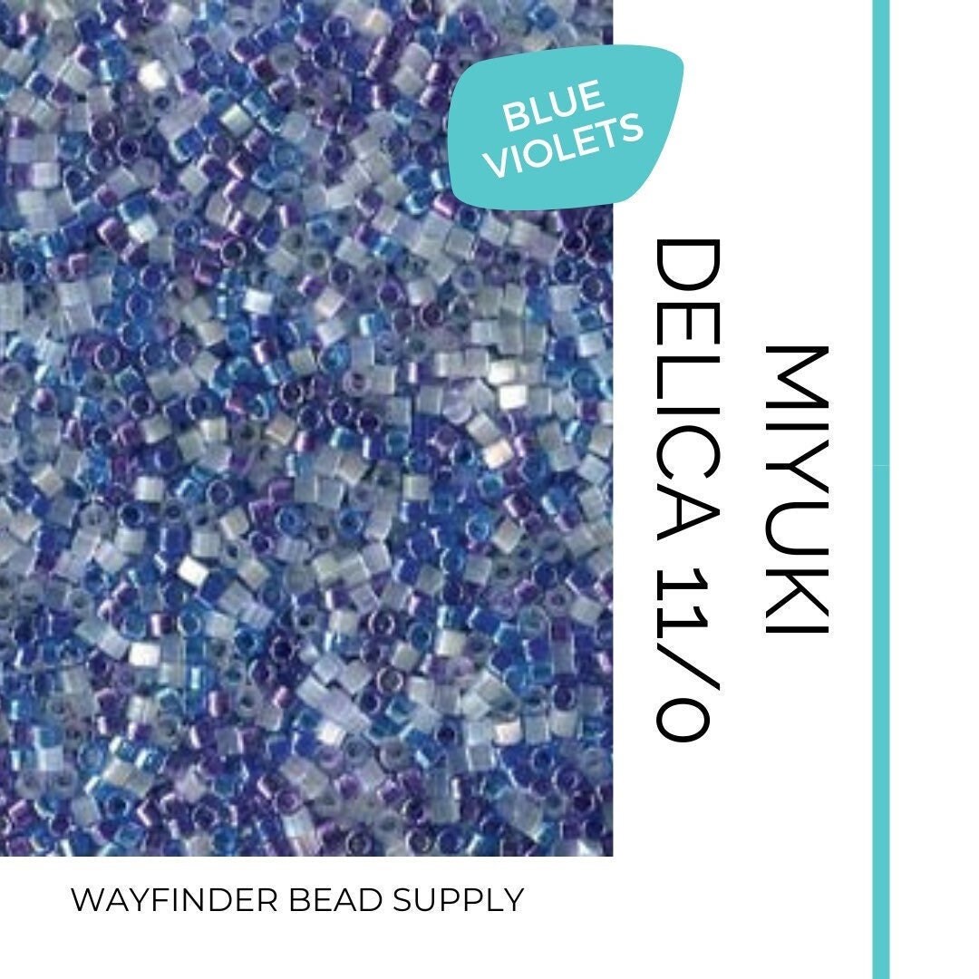BLUE VIOLETS DELICA Mix | 11/0 Delica | Miyuki 11-0 Delica Beads ...