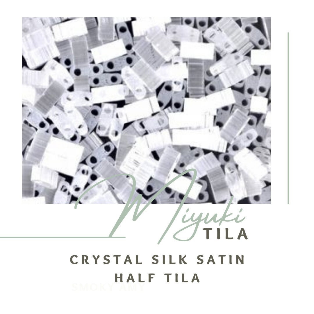 CRYSTAL SILK SATIN Half Tila | Miyuki Tila Beads | 37 | Bracelet Beads ...