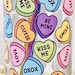 Conversation Hearts Glass Tumbler: 24 Oz Valentines Day Mason Jar - Etsy