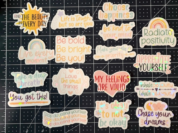 MENTAL HEALTH STICKERS Pack Motivational Self Care Sticker - Etsy