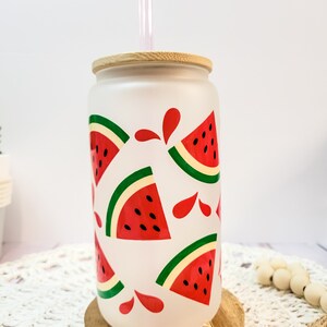 Watermelon Glass Can, Summer Fruit Glass, Melon Glass Can Cup, Sweet ...