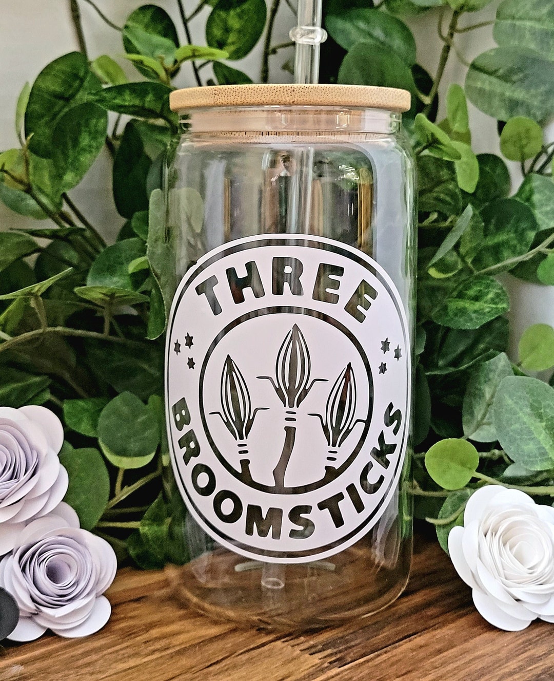 WIZARD CAN Glass HP Inspired Three Broomsticks Beer Shaped - Etsy