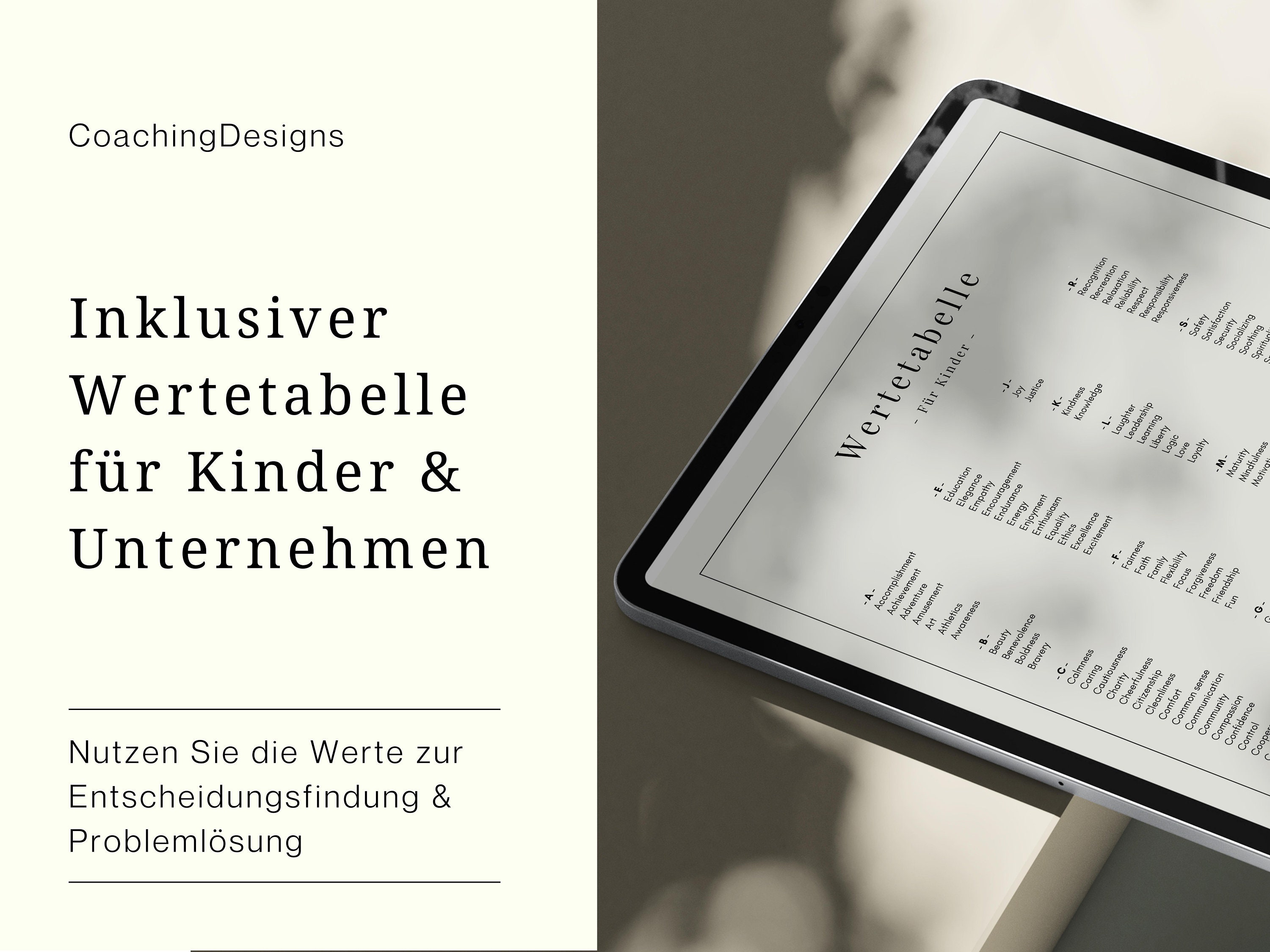 Core Values List Core Values for Kids Identifying Core Values ...