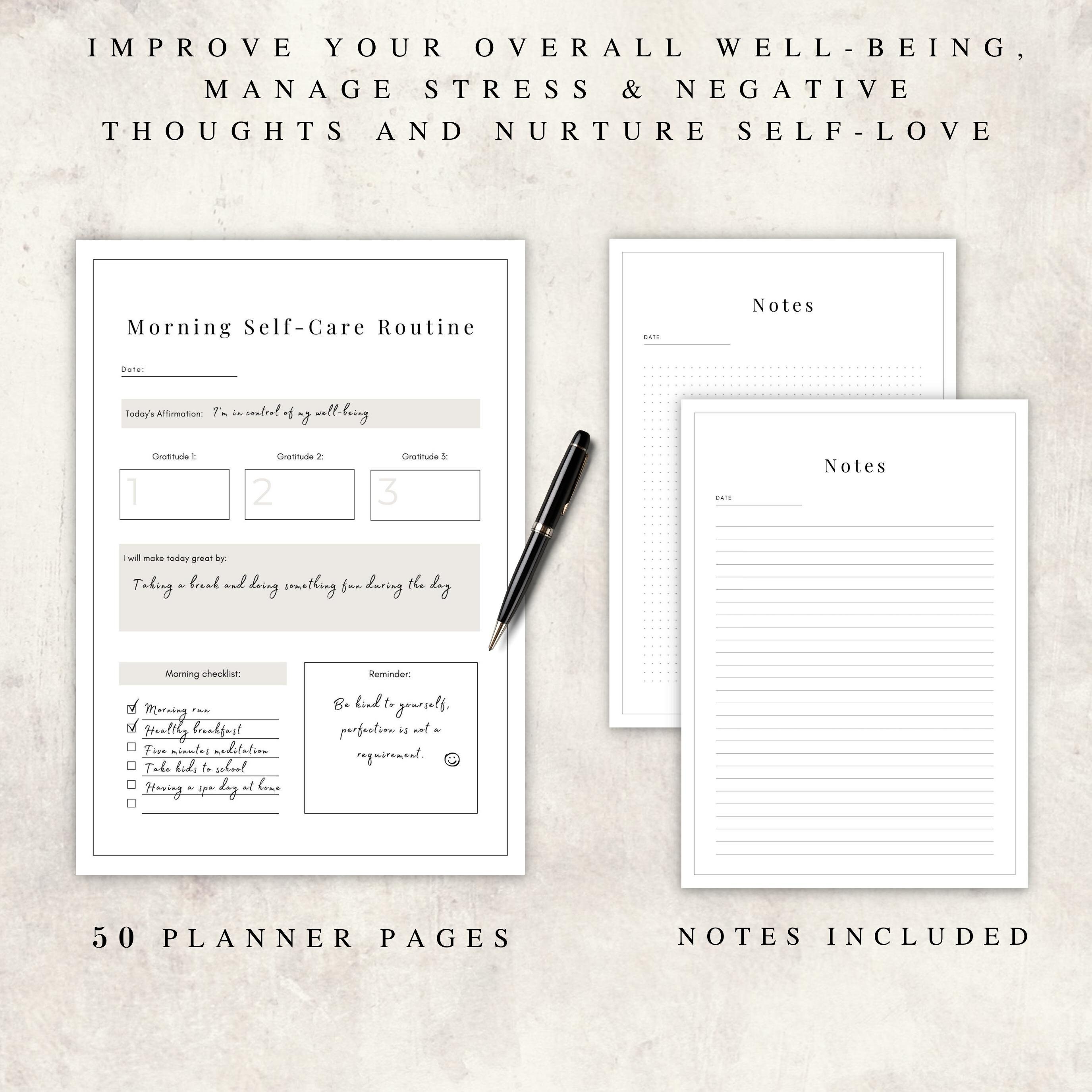 Self-care Planner Printable | Mental Health Worksheet Kit | Self-love ...
