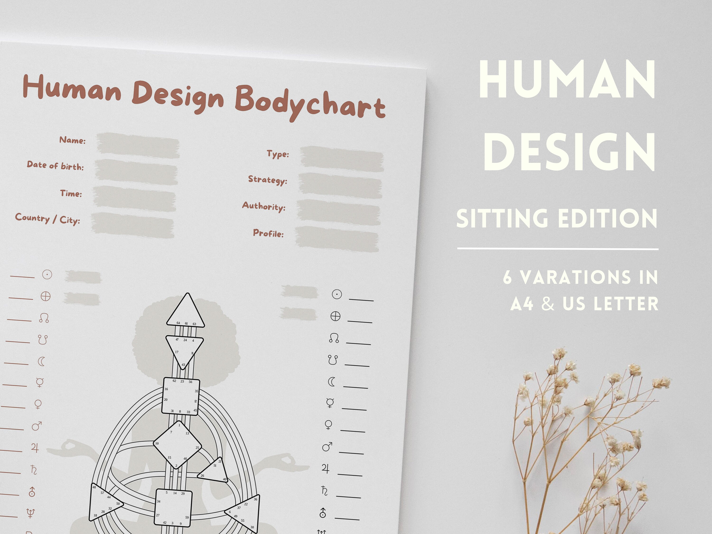 Human Design Bodygraph Sitting Edition | Human Design Chart PDF | Human ...