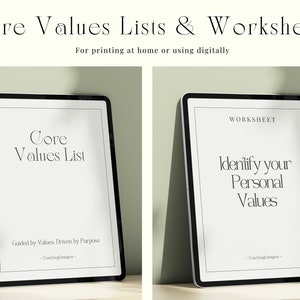 Core Values List Core Values for Kids Identifying Core - Etsy UK