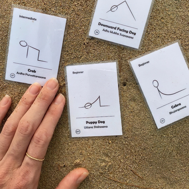 Yoga Cards With 176 Poses in English and Sanskrit Yoga Flashcards Yoga ...