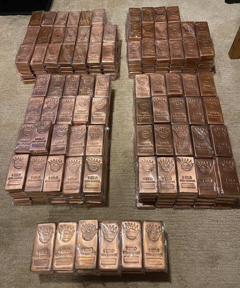 4-pack of 1 Kilo Copper Ween Boognish Bullion Bars - Etsy