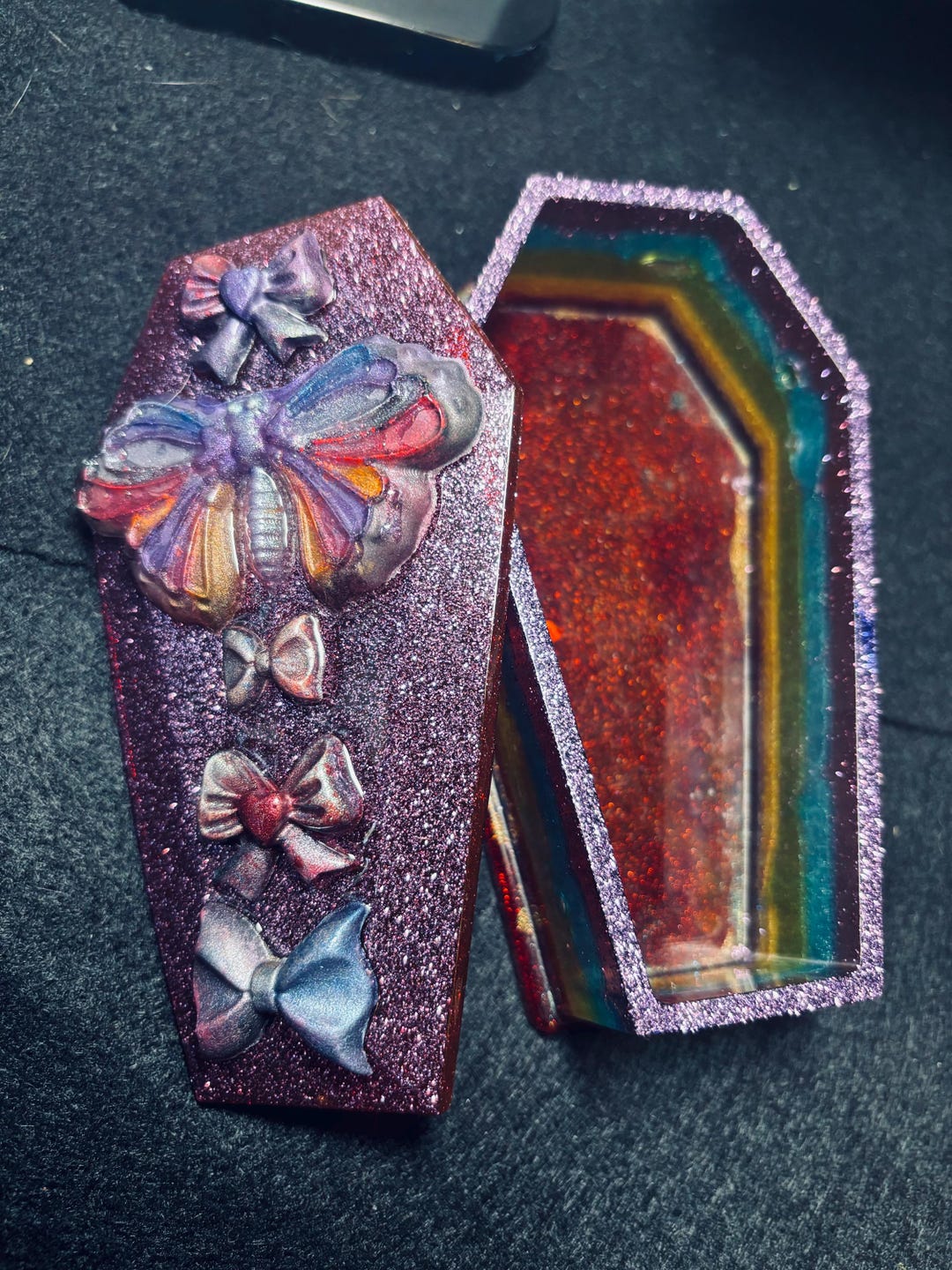 Rainbow Moth Casket - Etsy