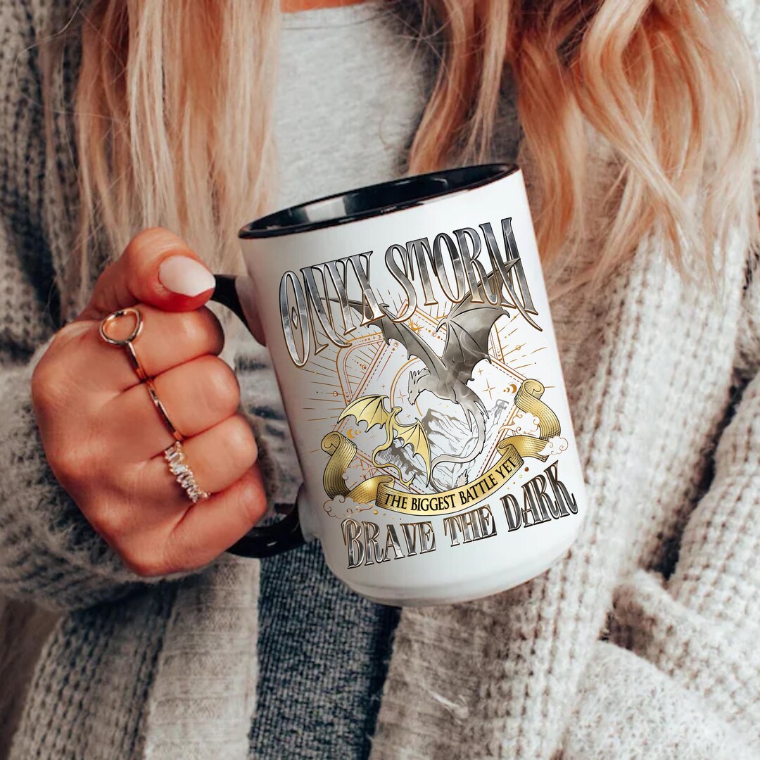 Fourth Wing Mug, Onyx Storm, Basgiath Mug, Dragons Tairn Andarna Dragon ...