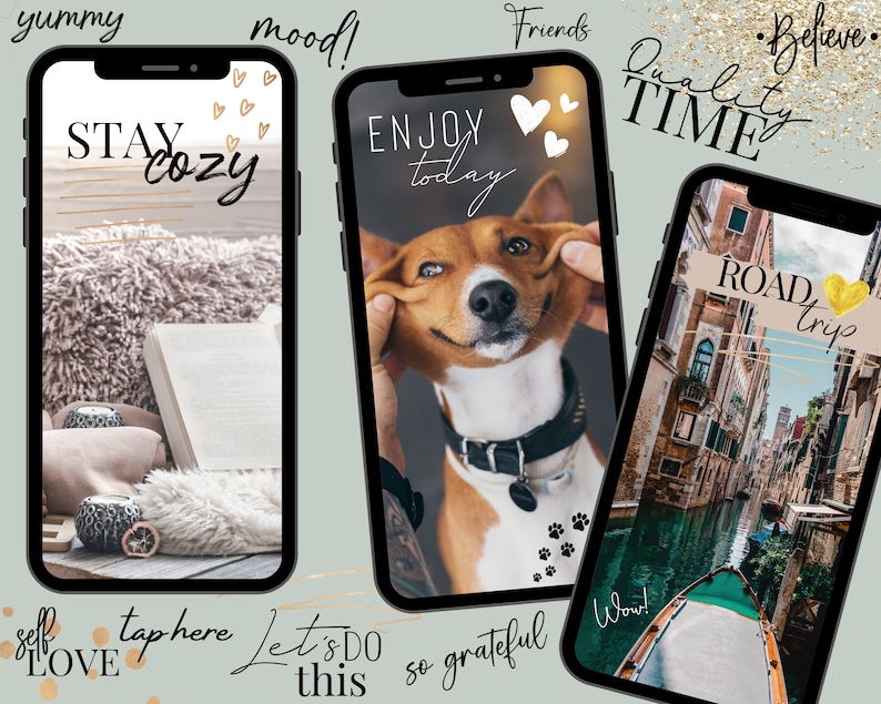 200 Beige Instagram Story Sticker Bundle | Instagram Story Stickers ...