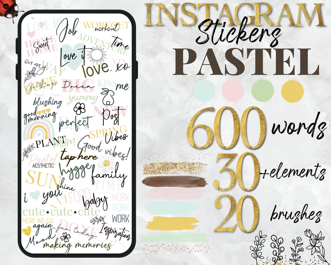 600 Pastel Instagram Story Sticker | Spring Story Sticker | Floral ...