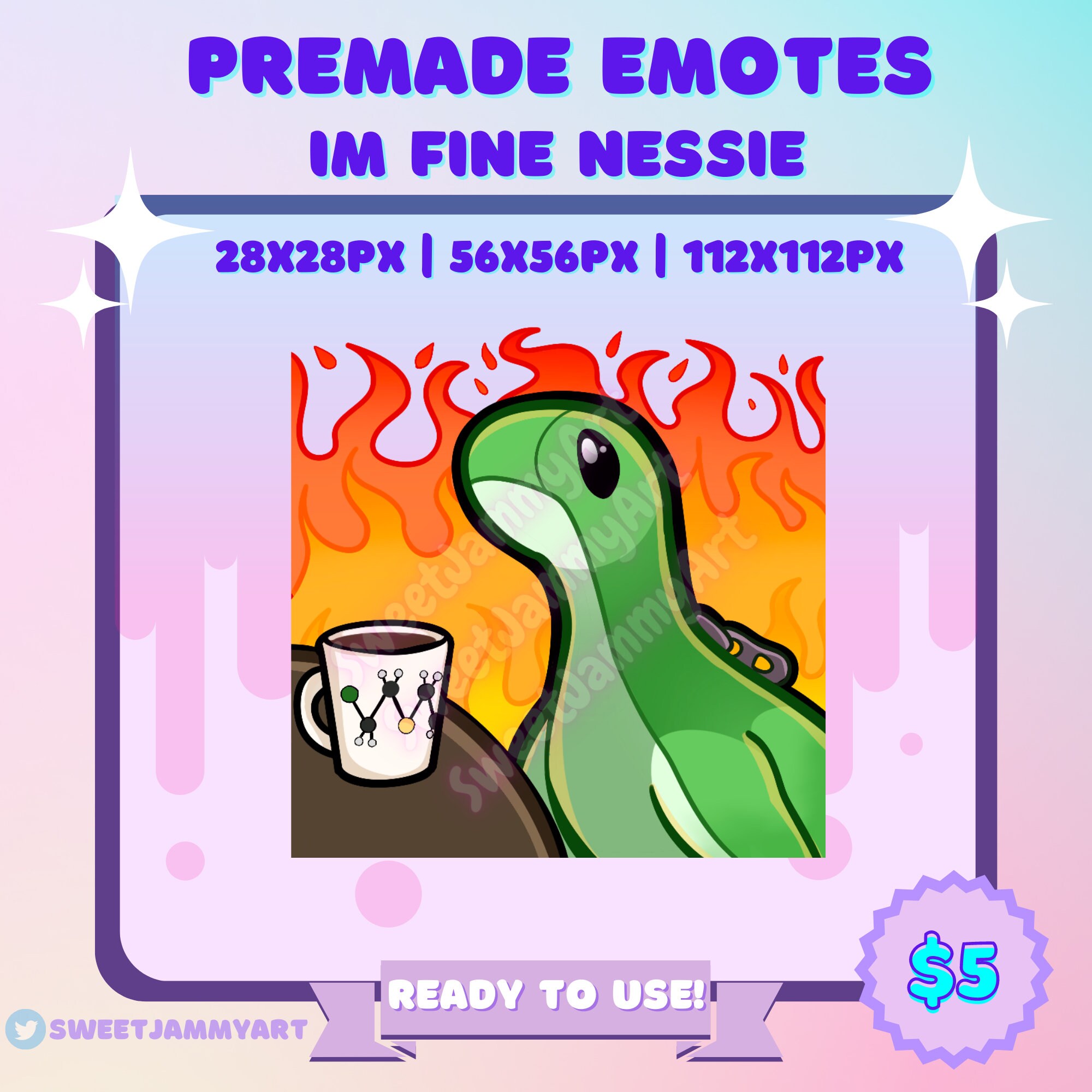 Apex Legends IM FINE Nessie Emote Twitch Emotes Discord - Etsy Australia