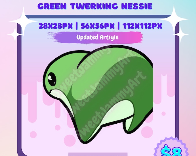 Loch Ness Monster Wave Animated Emote for Twitch or Discord Funny Cute ...