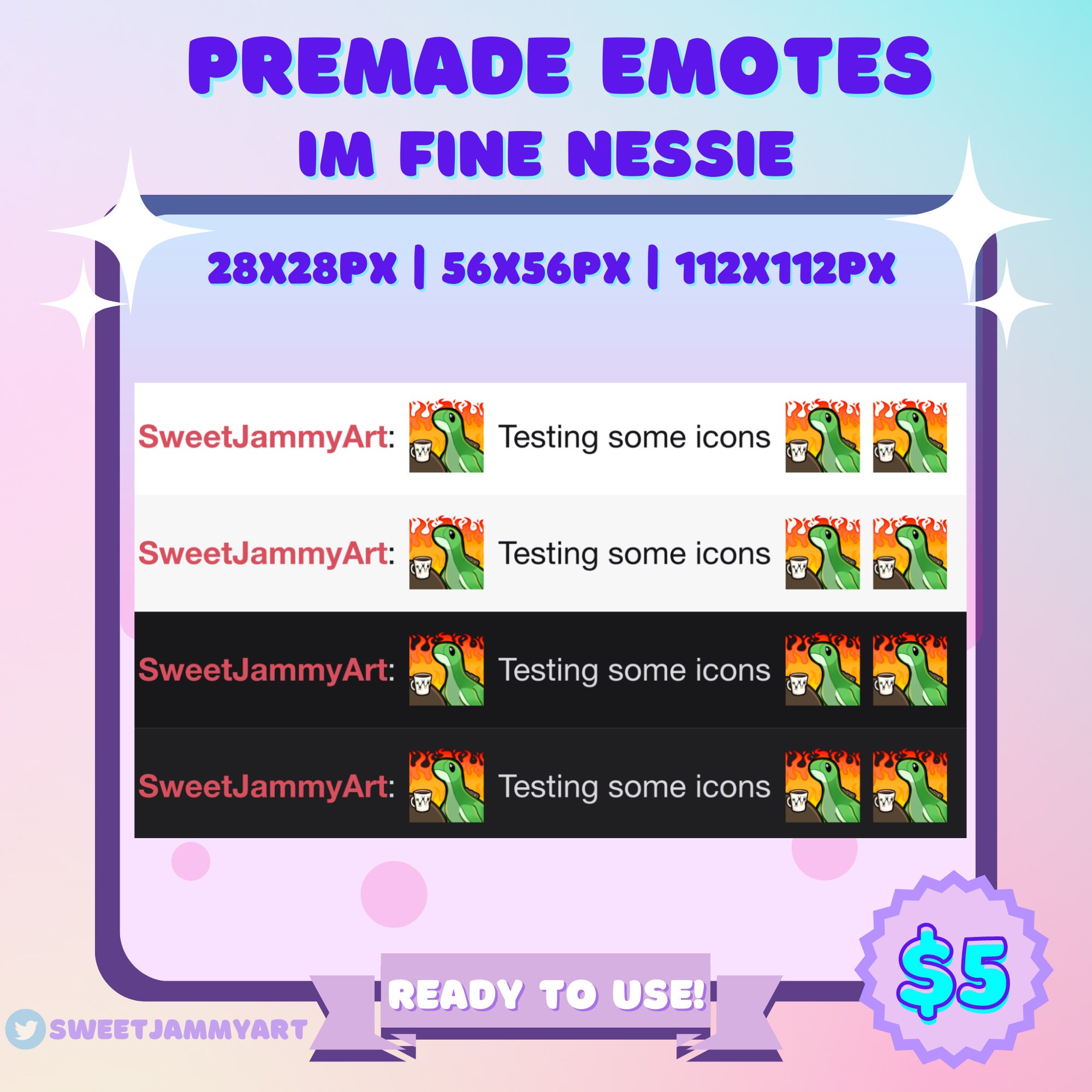 Apex Legends IM FINE Nessie Emote Twitch Emotes Discord Emotes Youtube ...