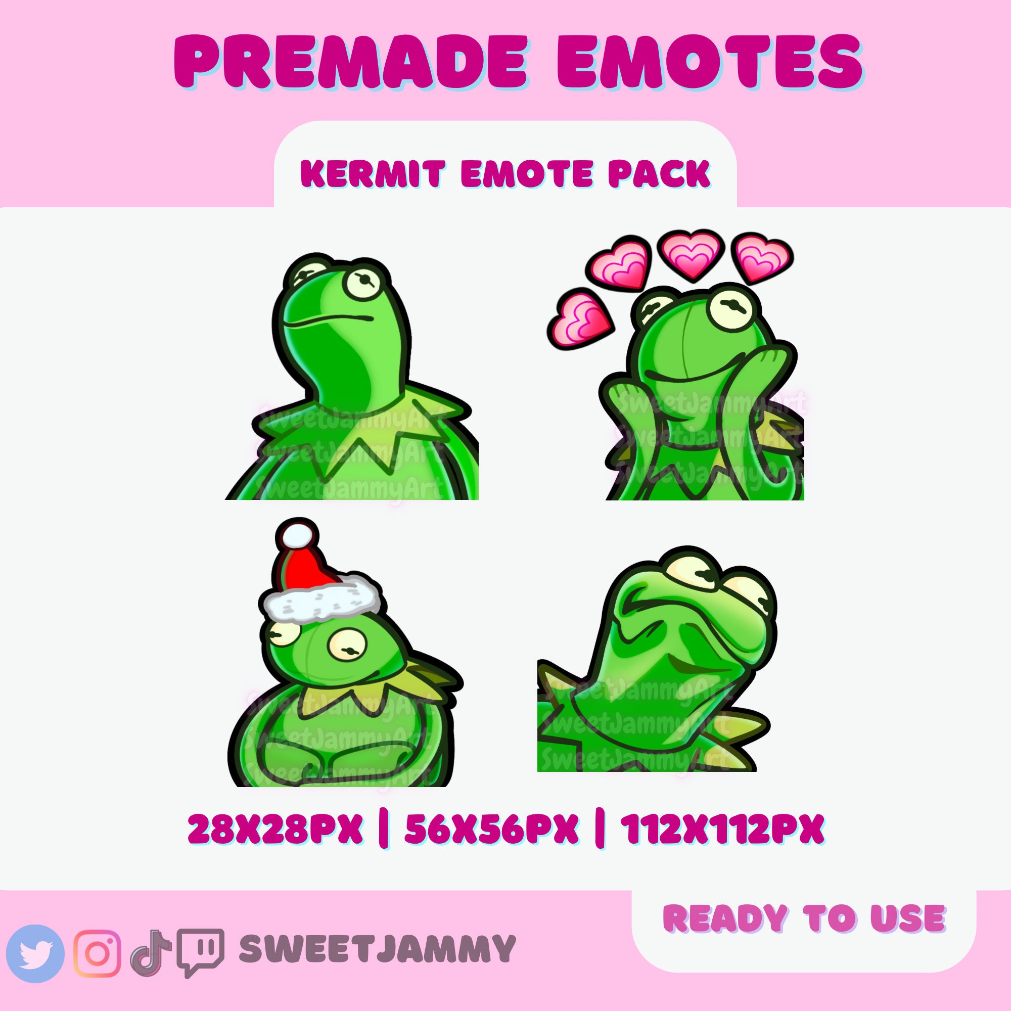 Kermit Emote Pack Twitch Emotes Discord Emotes Youtube - Etsy Australia