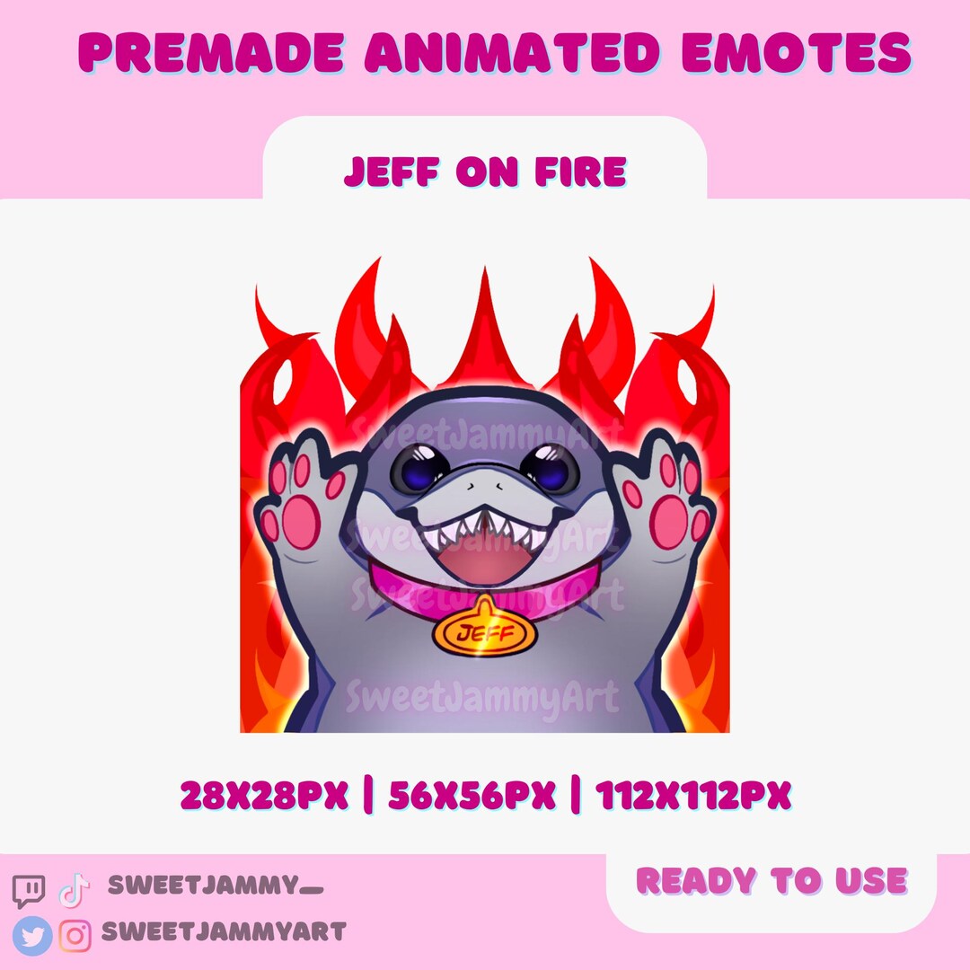 Marvel Rivals Jeff on Fire Emote | Twitch Emotes | Discord Emotes ...