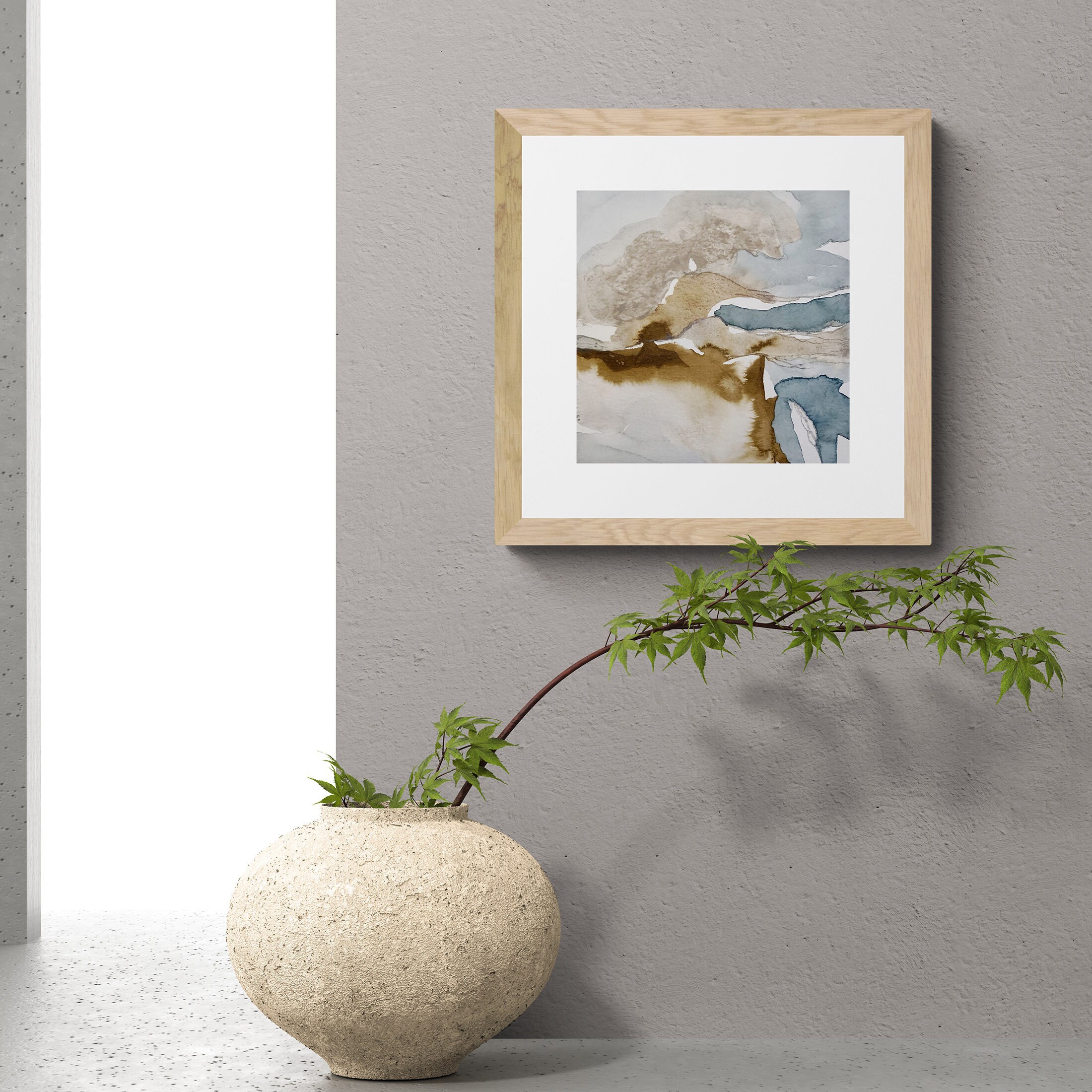 Framed Abstract Mixmedia Original Painting to Decor Your Office or Home ...