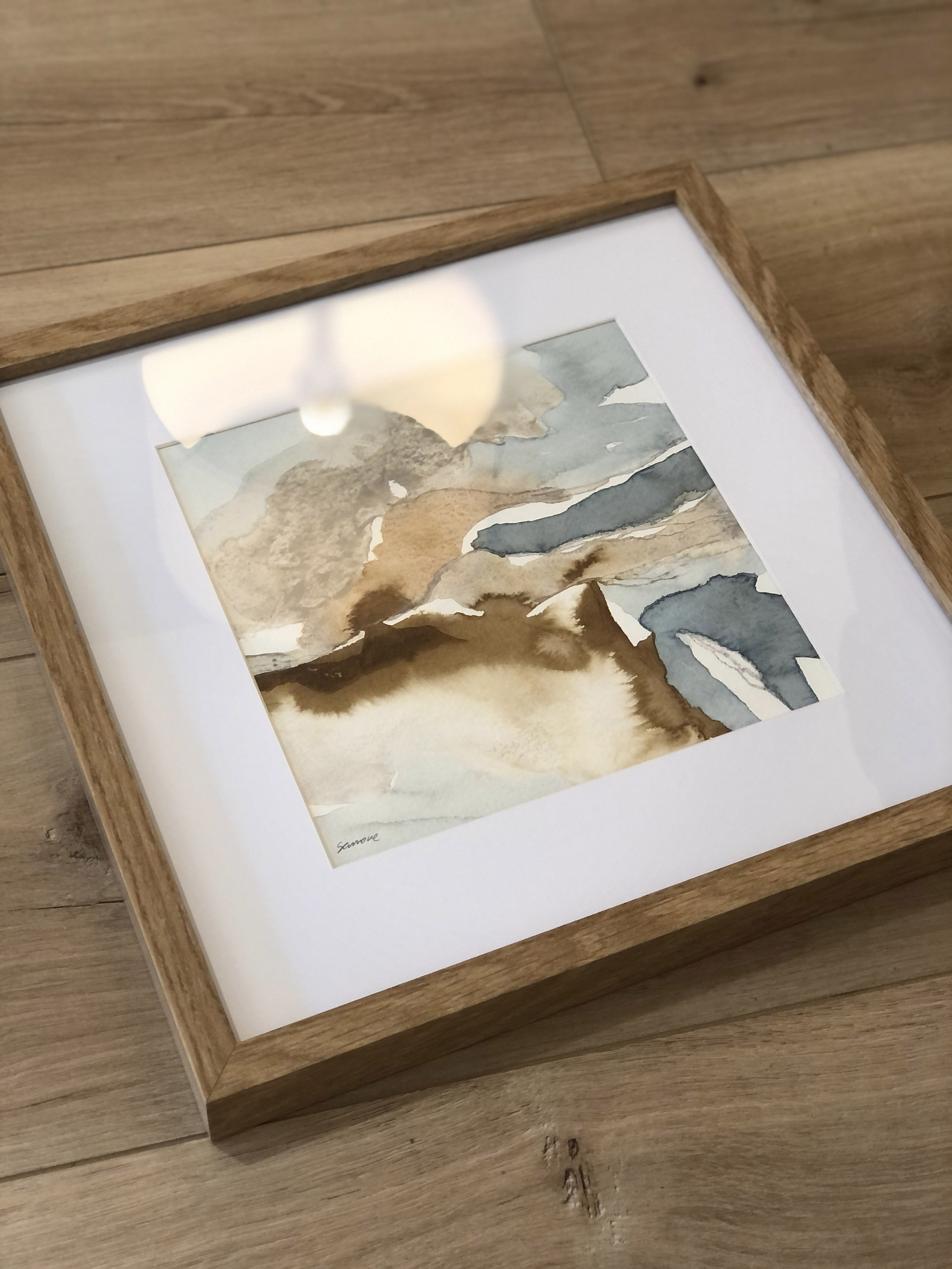 Framed Abstract Mixmedia Original Painting to Decor Your Office or Home ...