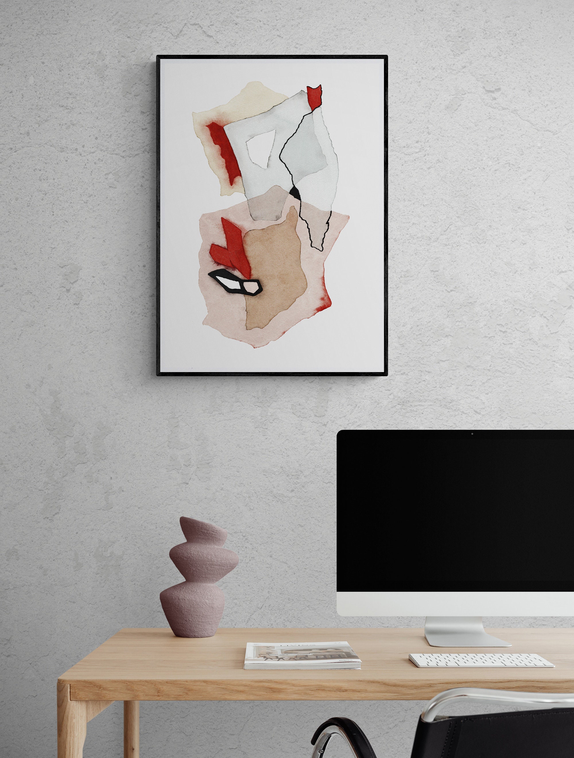 Abstract Original Art Print to Decorate Your Office or Home Wall Decor ...