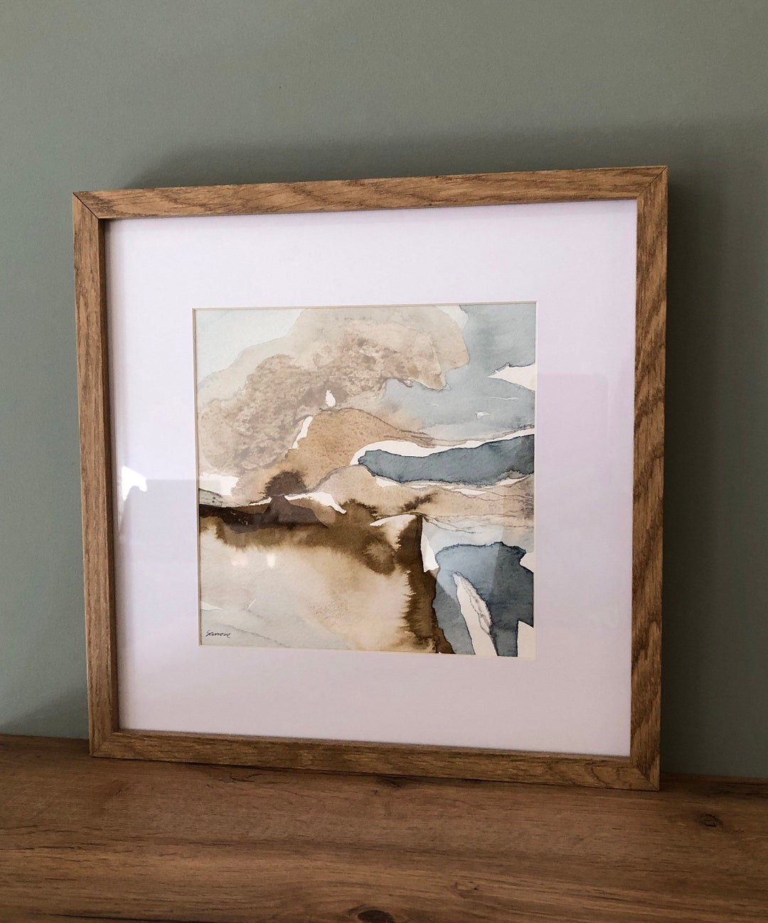 Framed Abstract Mixmedia Original Painting to Decor Your Office or Home ...