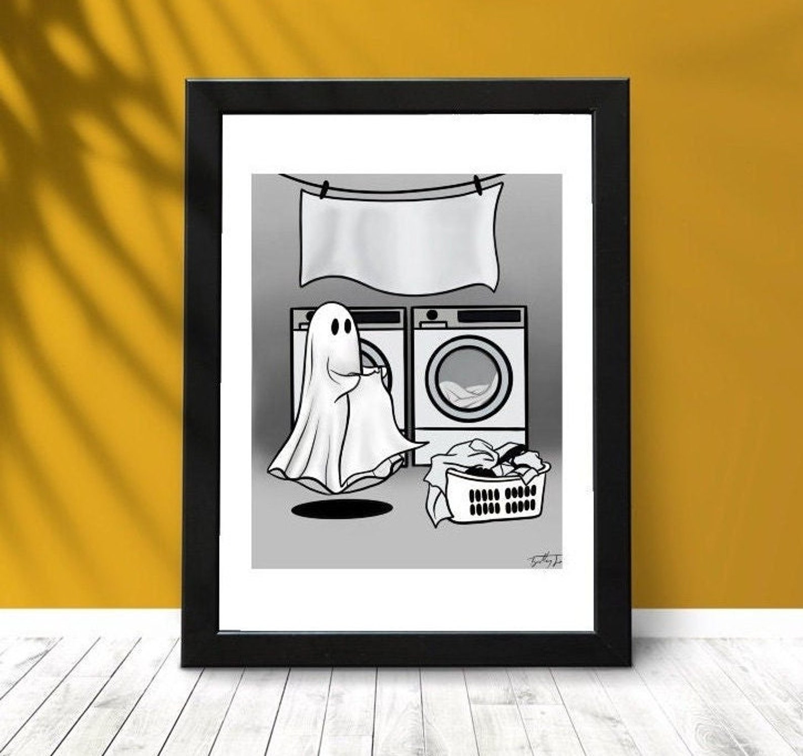 Even the Dead Fold Print | Ghost Print | Gothic Art Print | Ghost Doing ...