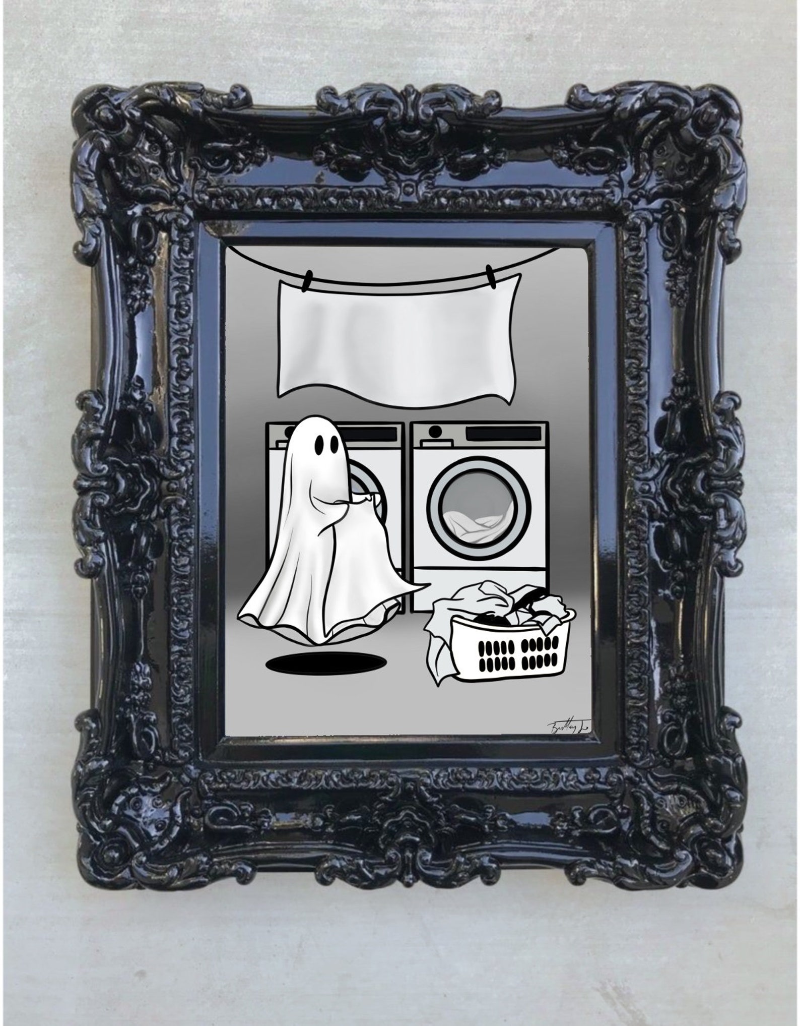 Even the Dead Fold Print | Ghost Print | Gothic Art Print | Ghost Doing ...